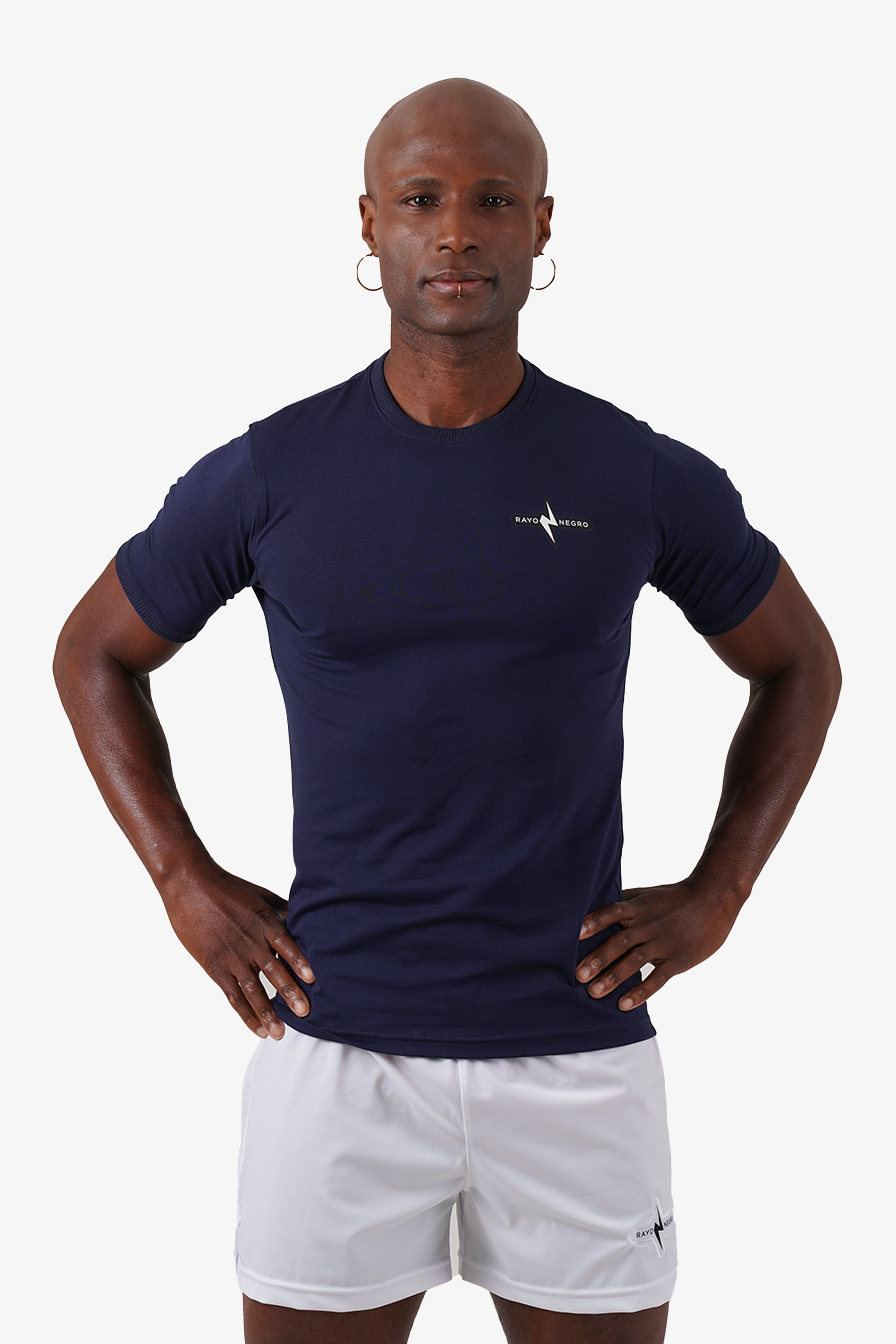Playera Básica Hombre Slim Fit - 100% Transpirable | Rayo Negro